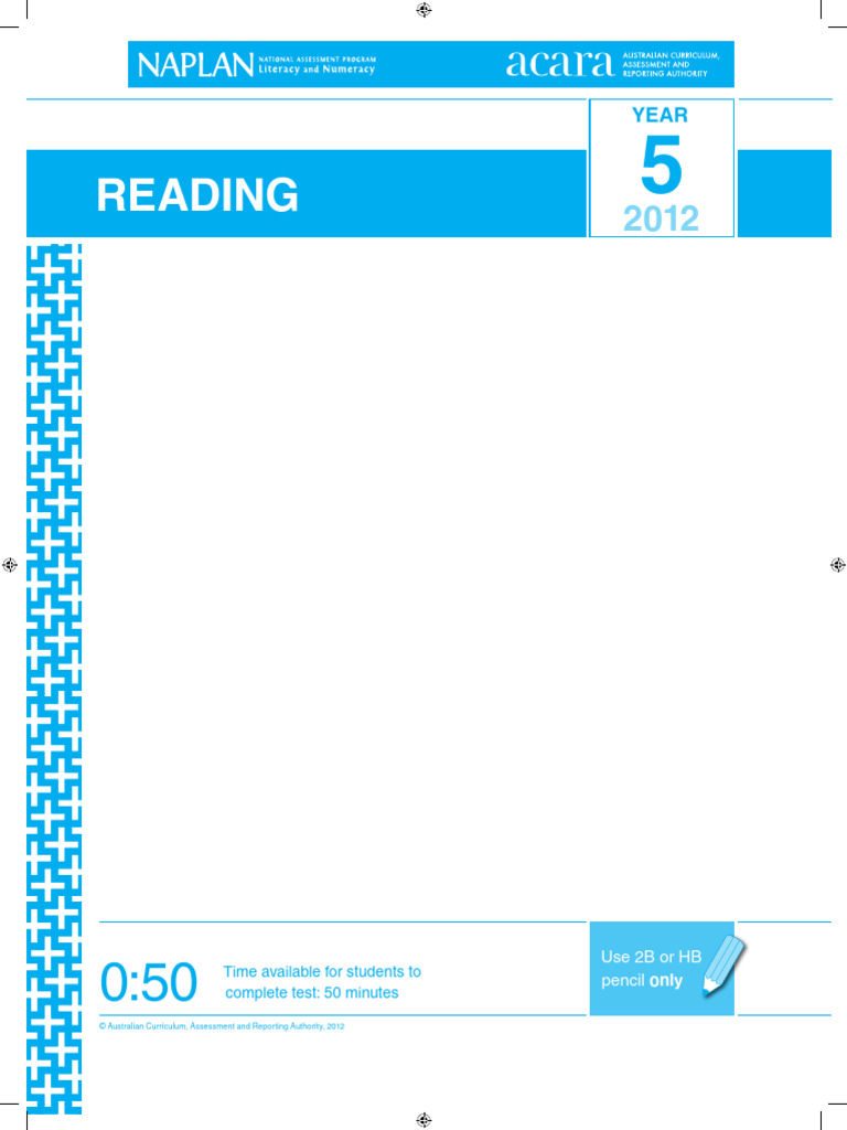 NAPLAN 2012 Year 5 Reading Test | PDF | Honey | Bees