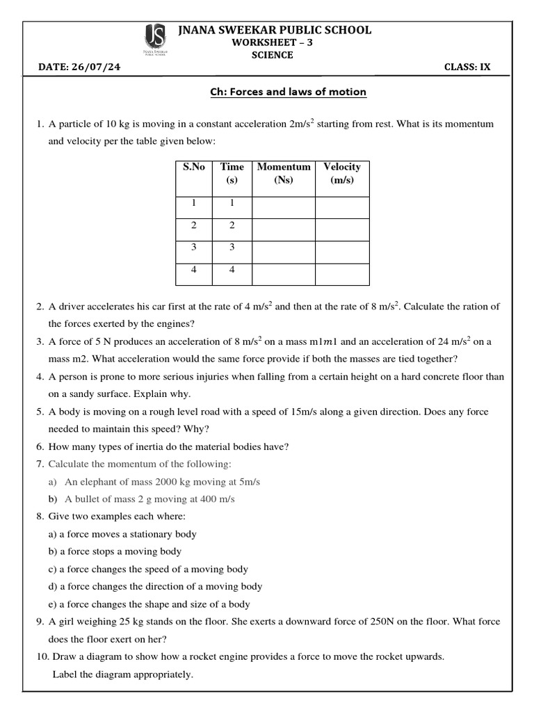 IX Worksheet | PDF