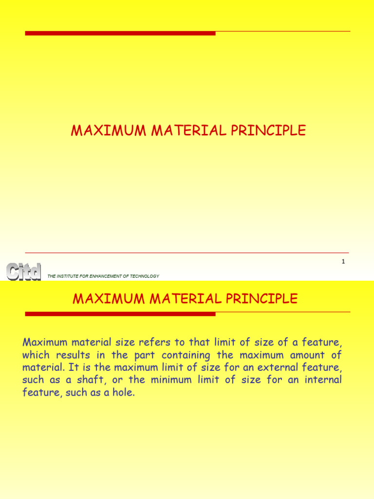 7_MAXIMUM MATERIAL CONDITION | PDF | Engineering Tolerance | Mechanical ...