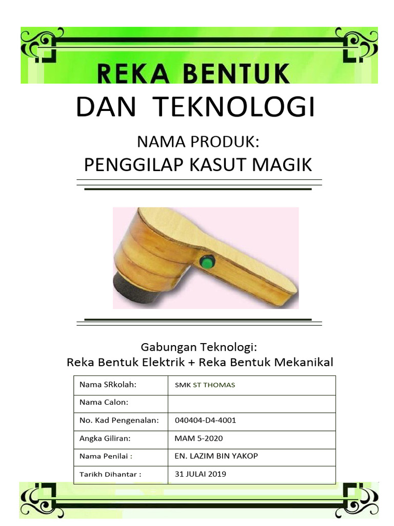 Nathan Contoh Laporan Projek RBT Tingkatan 3 Complete 1 | PDF