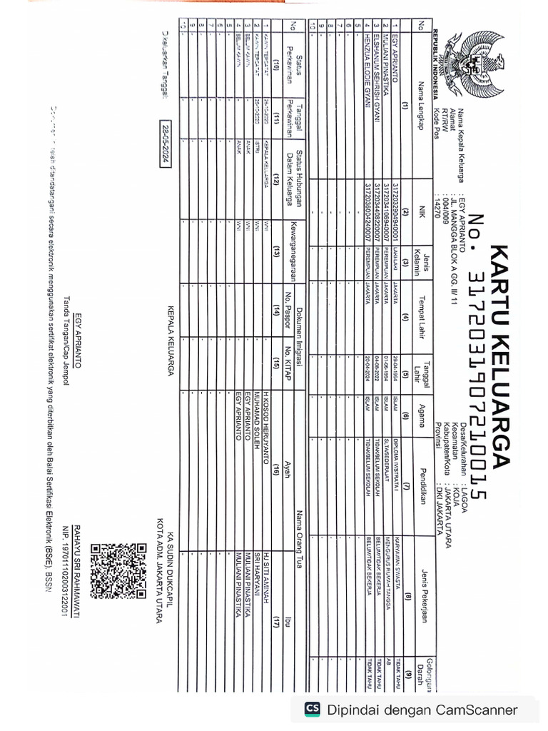 Akta Kelahiran HENZUA ELODIE GYANI | PDF