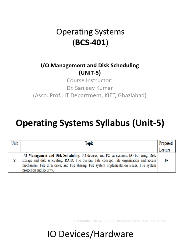 Unit-5_OS_BCS-401 | PDF | Computer File | Hard Disk Drive