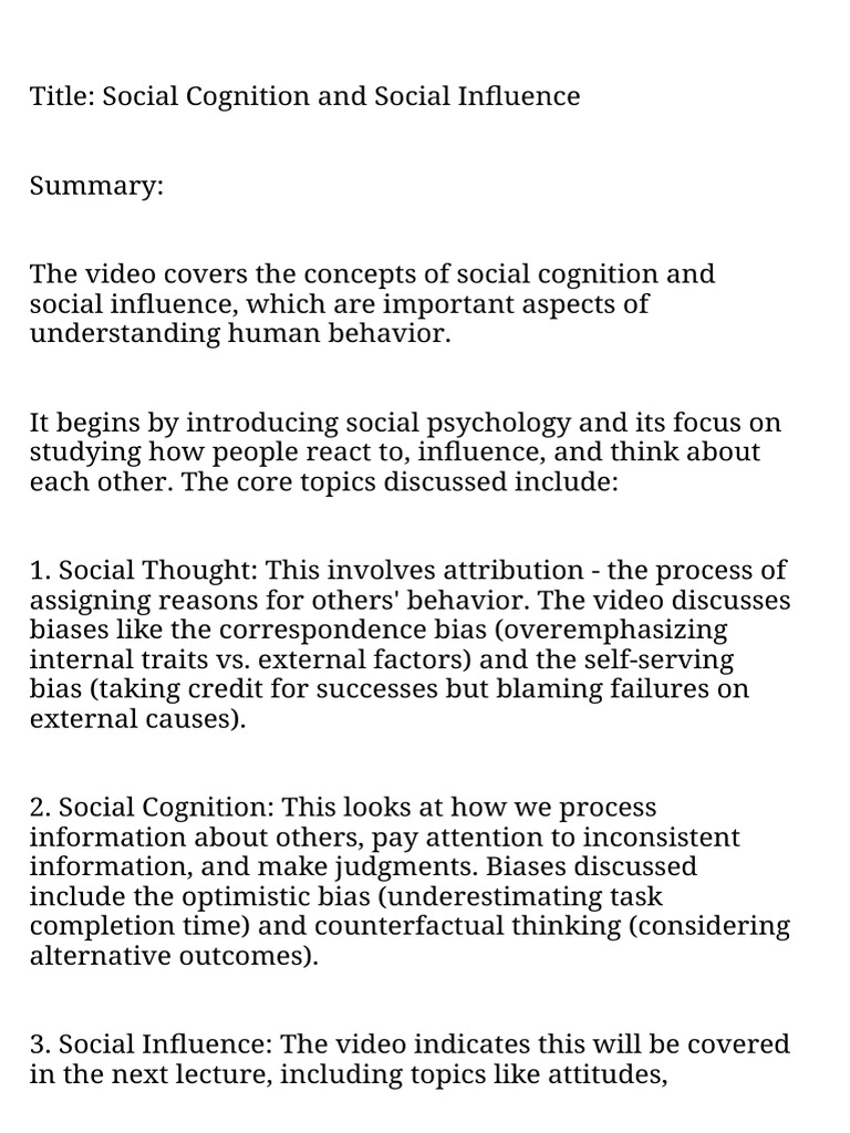 HBT Cognition | PDF | Bias | Thought