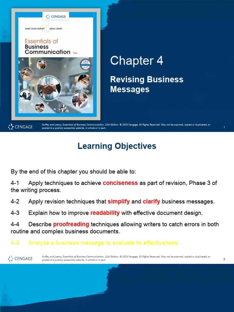 Chap 4 - Revising Business Messages | PDF | Proofreading | Typefaces