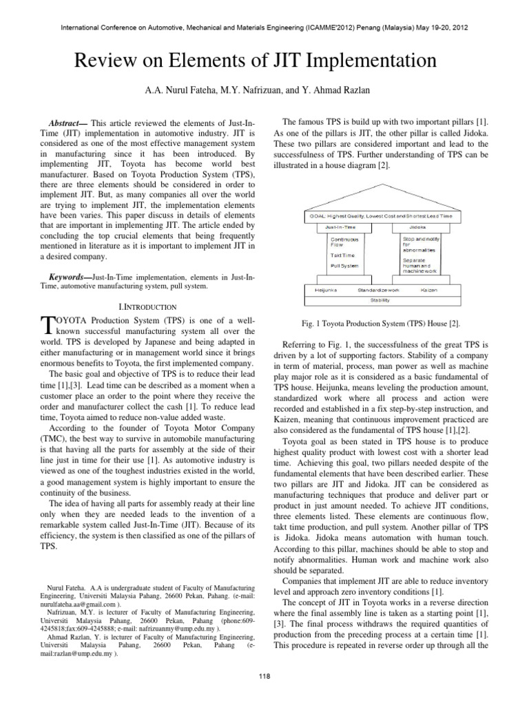 Jit | PDF | Lean Manufacturing | Engineering