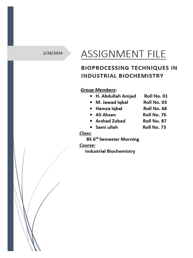 Bioprocessing Techniques in Industrial Biochemistry1 | PDF | Fermentation | Chromatography
