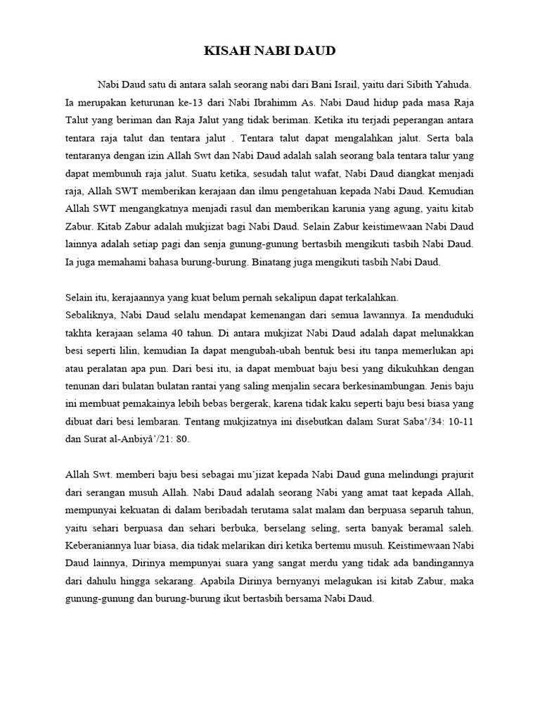 Mukjizat Baju Besi Nabi Daud | PDF | Sejarah | Dewasa Muda