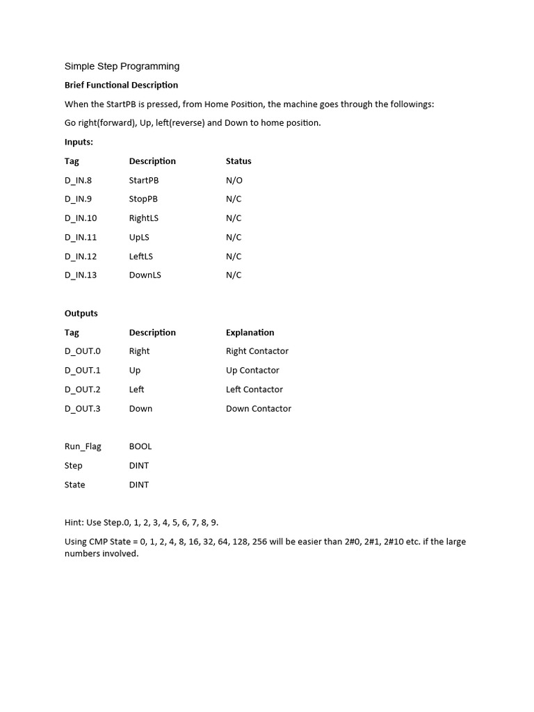 Simple Step programming (2) | PDF