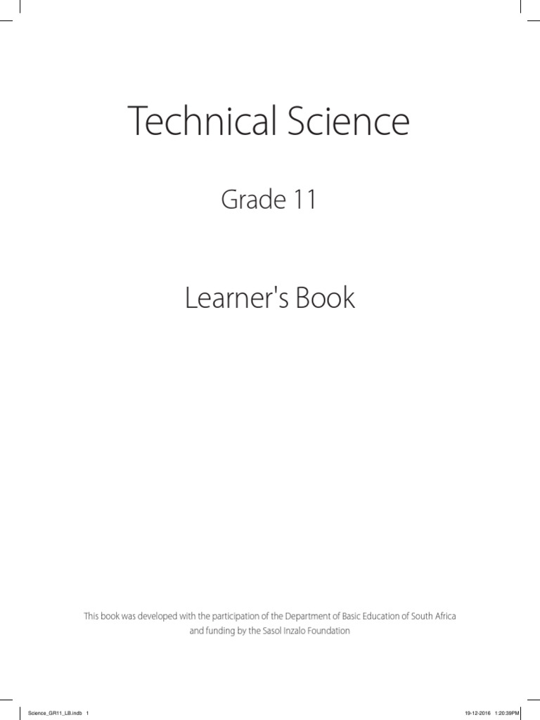 Grade 11 Technical Science Learner's Book | PDF | Cartesian Coordinate ...