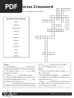 Newton's Laws Crossword Puzzle | PDF | Force | Friction