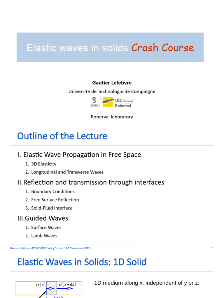 Elastic Waves in Solids | PDF | Waves | Linear Elasticity
