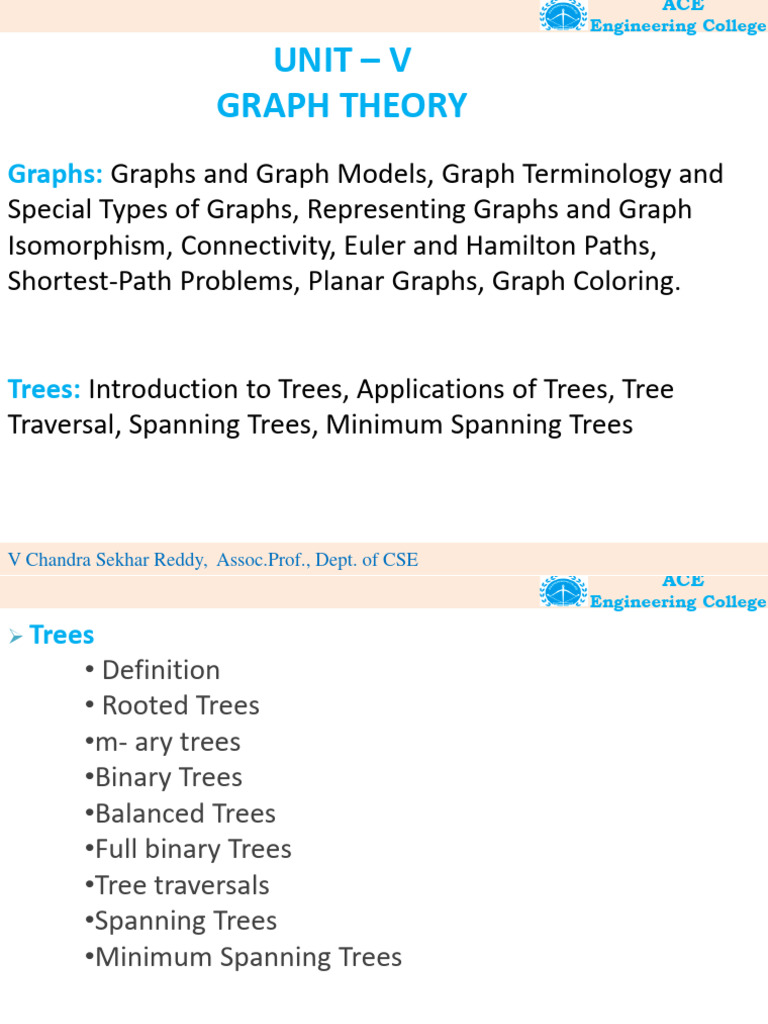 UNIT V B | PDF | Graph Theory | Algorithms