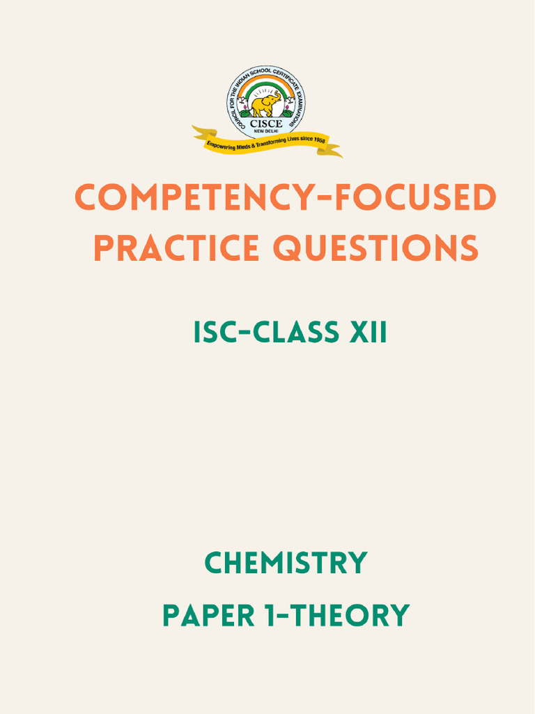 CFQ Isc Chemistry Xii | PDF | Amine | Reaction Rate
