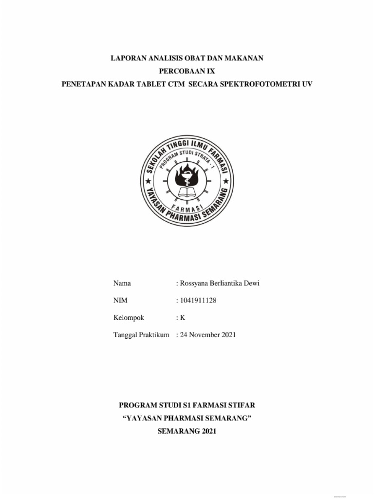 Rossyana Berliantika Dewi PK CTM | PDF