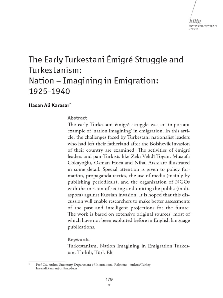 Turkestani Émigré Struggle 1925-1940 | PDF | Soviet Union | World Politics