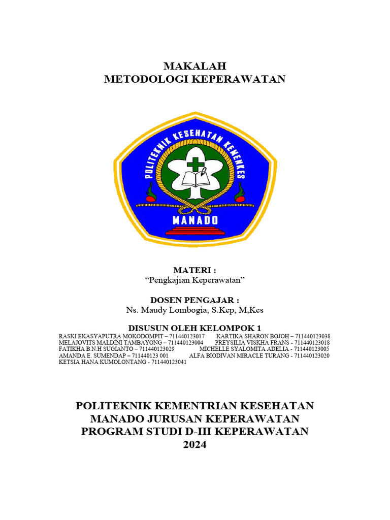 Makalah Kelompok 1 MK Metodologi 2024 (Revisi) | PDF