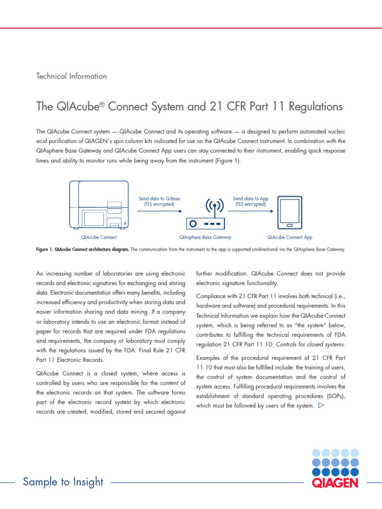 Technical Information - QIAcube Connect - 21 - CFR - Part - 11 - 0320 ...