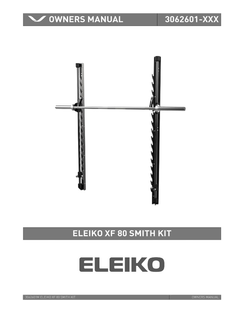 User Manual Eleiko XF 80 Smith Kit Black | PDF