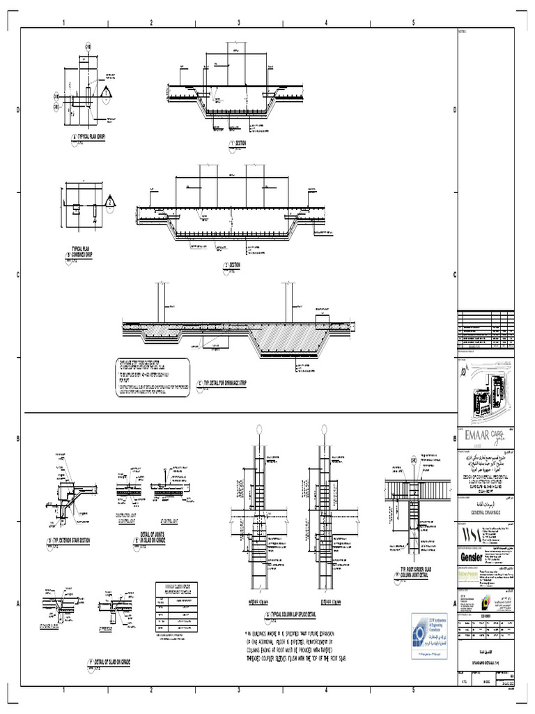 Section Typycal Plan (Drop) : Detail of Joints in Slab On Grade | PDF | Concrete | Structural ...