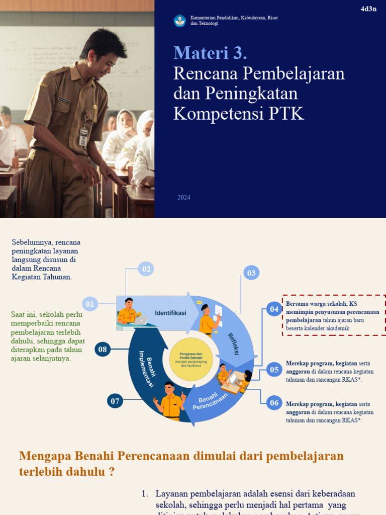 Materi 3 - Rencana Pembelajaran Dan Peningkatan Kompetensi PTK | PDF | Karier & Perkembangan
