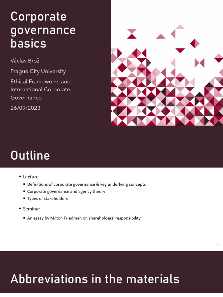 CG1 | PDF | Corporate Governance | Stakeholder (Corporate)