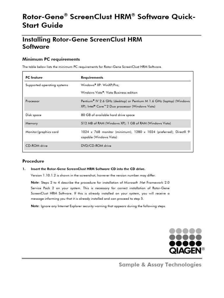 Rotor Gene ScreenClust HRM Software Quick Start Guide EN | PDF ... Rotor Gene ScreenClust HRM Software Quick Start Guide EN | PDF ...