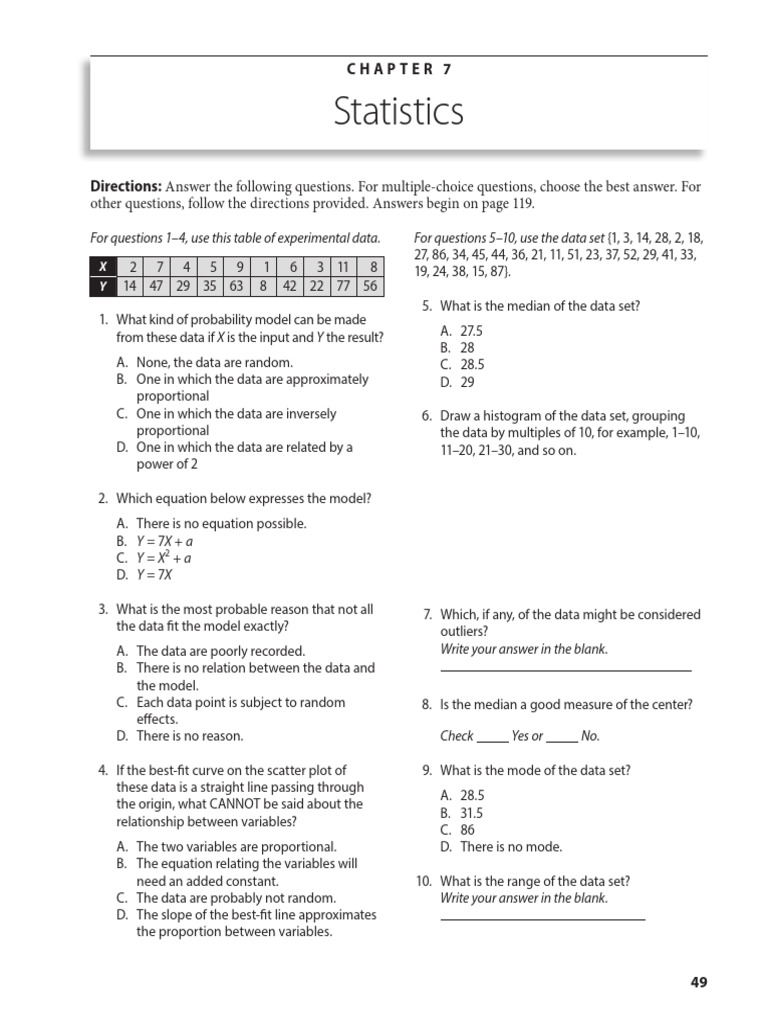 7. Statistics | PDF | Variable (Mathematics) | Linear Regression