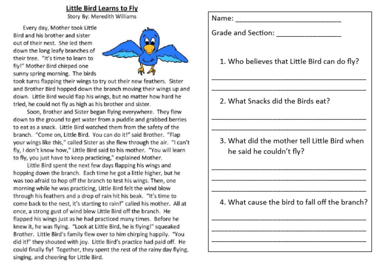 Little Bird's Journey to Fly | PDF