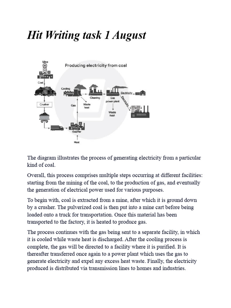 Coal Electricity Generation Process | PDF