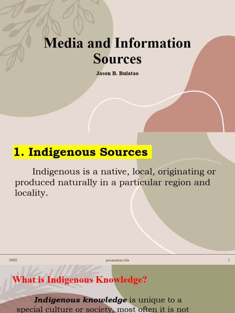 Understanding Indigenous Media Sources | PDF | Internet | Baidu