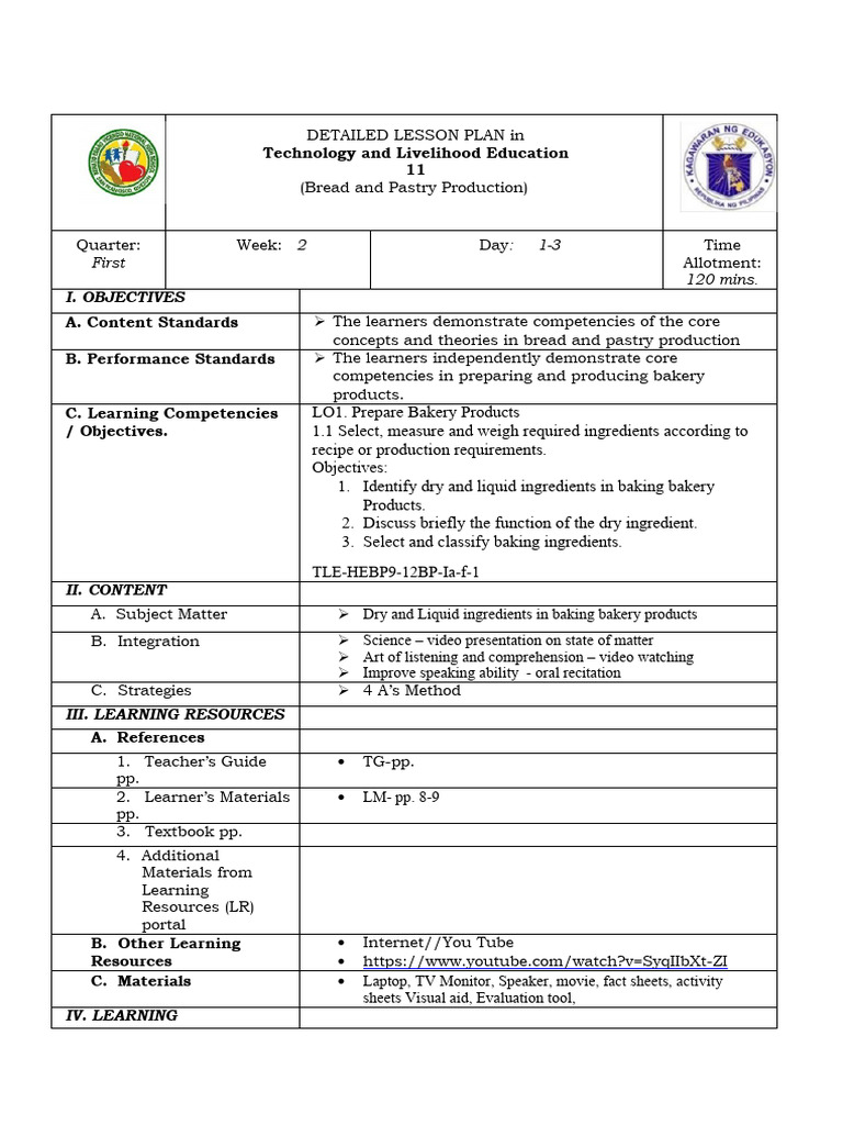 DETAILED LESSON PLAN -BPP-RTG-WEEK 2 | PDF | Lesson Plan | Learning DETAILED LESSON PLAN -BPP-RTG-WEEK 2 | PDF | Lesson Plan | Learning