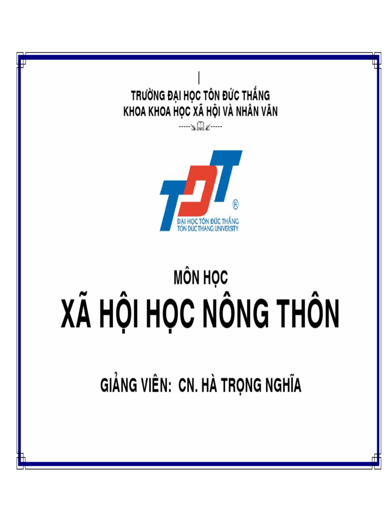 Tailieunhanh KHXH 03 Xa Hoi Hoc Nong Thon Ha Trong Nghia 5505 | PDF