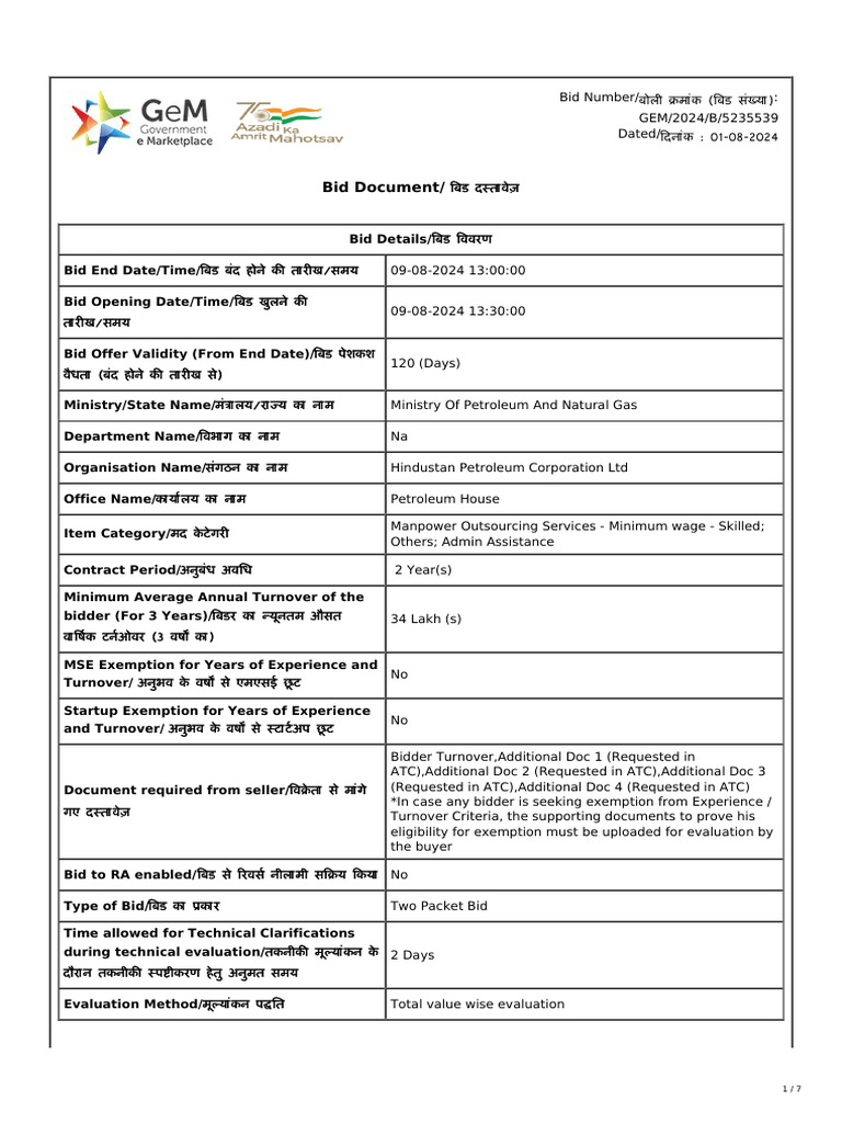 Bid Document | PDF | Procurement | Auction