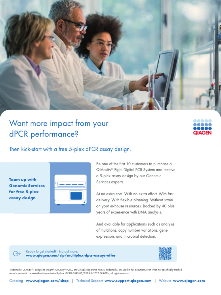 DPCR Genomic Services Multiplex Landing Page Promo Flyer 0523 WW QPRO-3893 | PDF