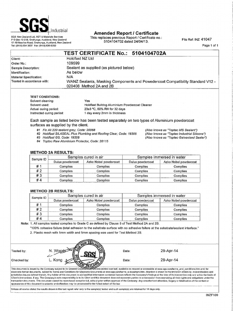 SGS TEST13 Raw Al | PDF