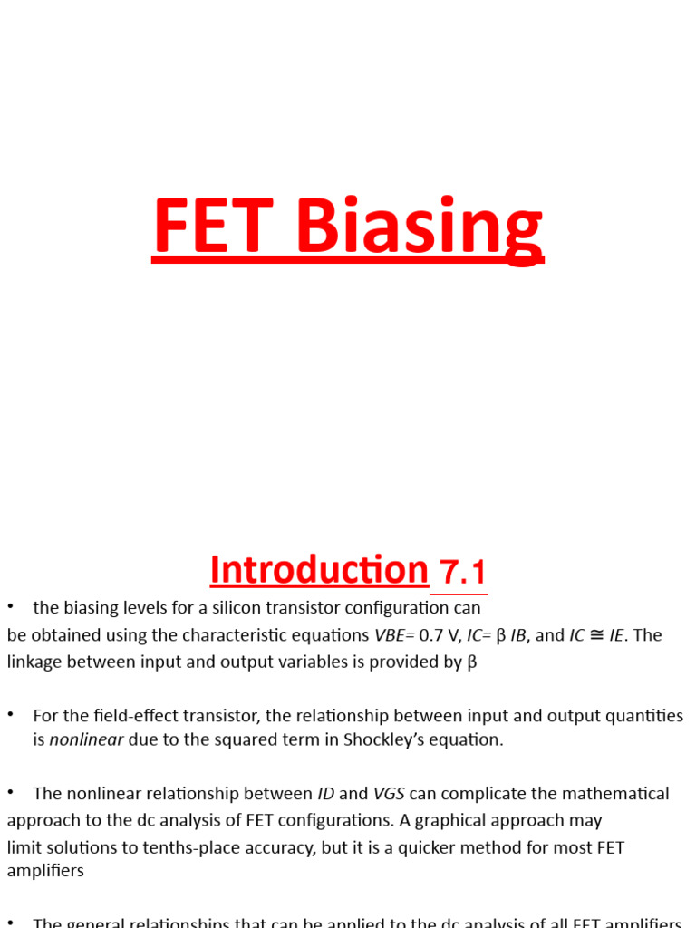 FET DC Biasing(7) | PDF