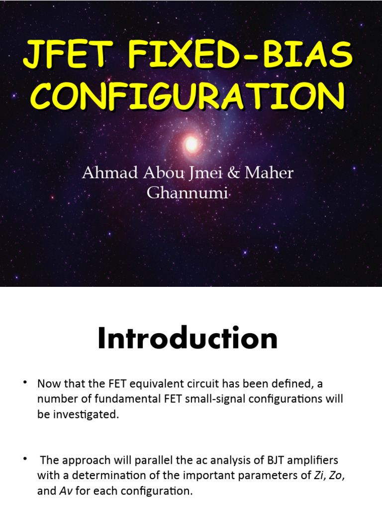 Jfet Fixed-Bias Configuration | PDF