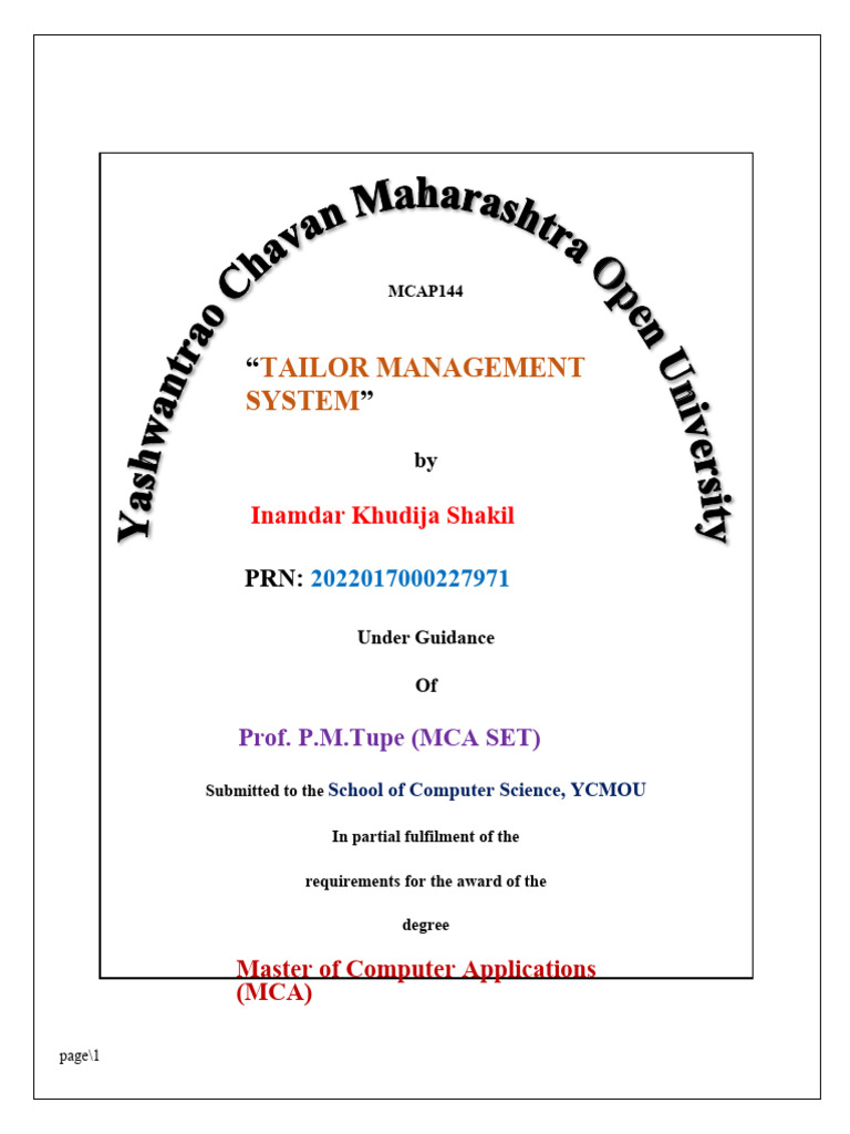 Tailor Management System - New | PDF | System | Specification ...