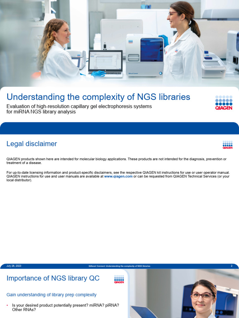 QIAxcel miRNA NGS QF Presentation 0723 WW QPRO-4704 | PDF | Dna ...
