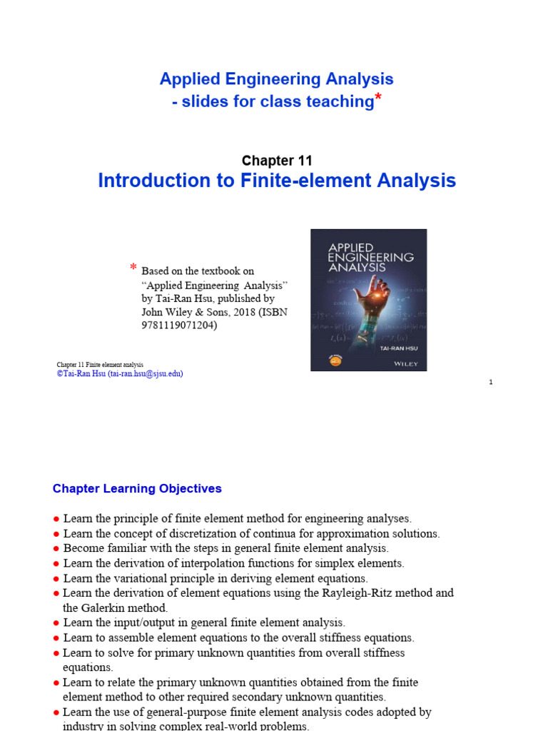 Finite Element Analysis Overview | PDF | Finite Element Method | Mathematical Analysis