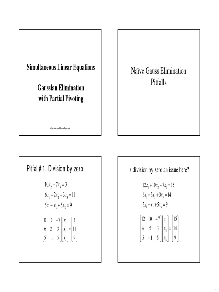Partial Pivoting Gaussian Elimination All | PDF | Linear Algebra ... Partial Pivoting Gaussian Elimination All | PDF | Linear Algebra ...