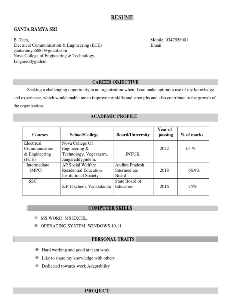 Ramya Resume-1 | PDF