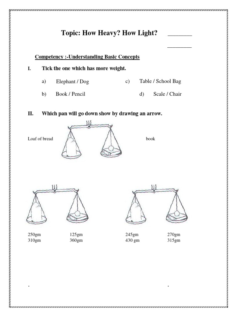 maths_class-4_how-heavy-how-light | PDF | Foods