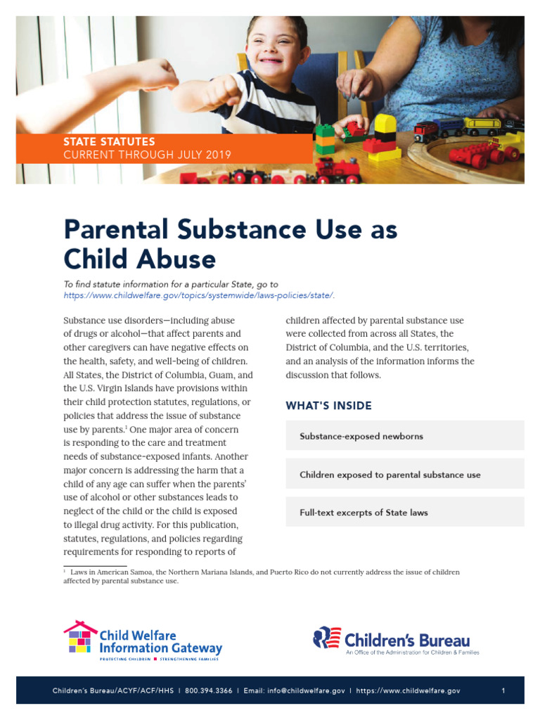 Parentalsubstanceuse | PDF | Controlled Substances Act | Substance Abuse