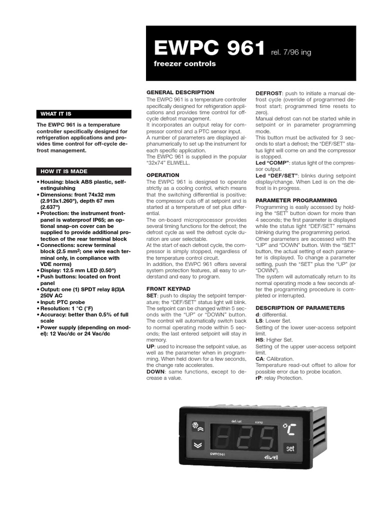 EWPC961 | PDF | Parameter (Computer Programming) | Relay