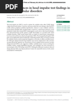 HINTS Exam for Vestibular Assessment | PDF | Vertigo | Vestibular System