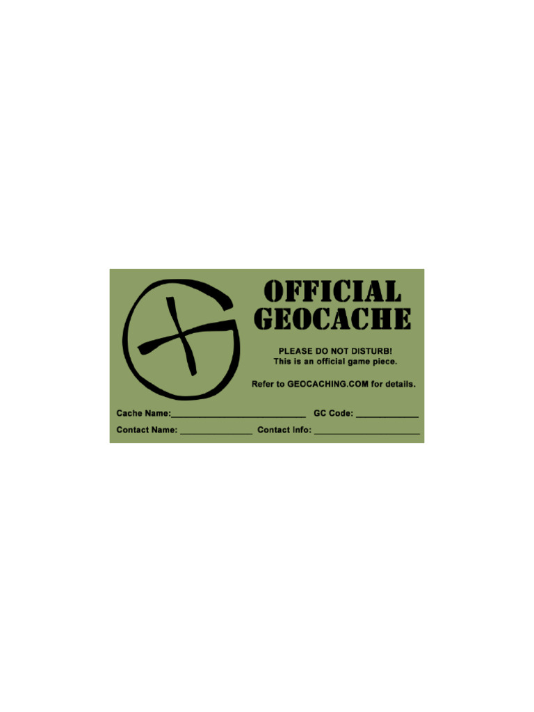 Geocache Label | PDF