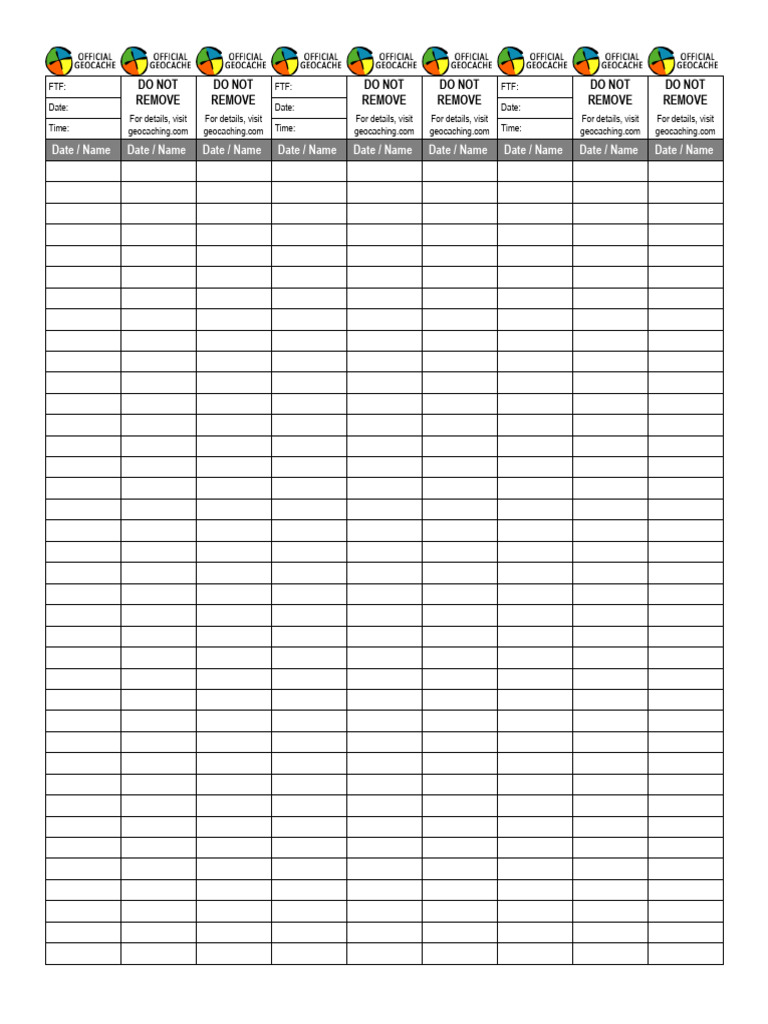 Geocaching Log Book | PDF | Foreign Language Studies