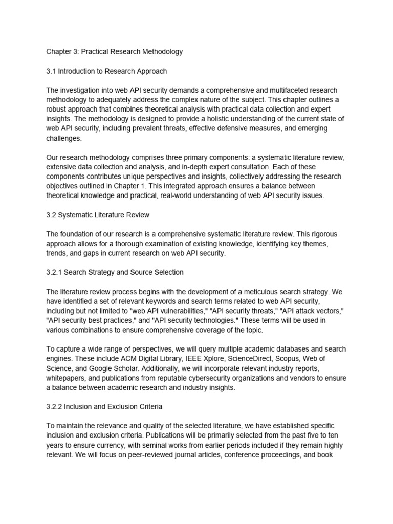 Chapter 3 - Practical Research Methodology-Dami | PDF | Computer Security | Security
