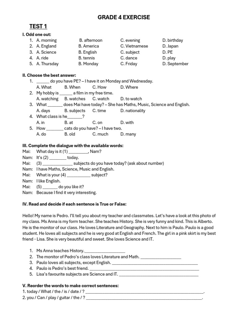 GRAMMAR EXERCISE | PDF | English Language